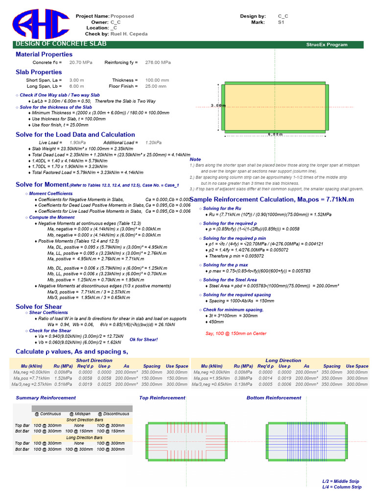 One-Way Slab Design UI | PDF