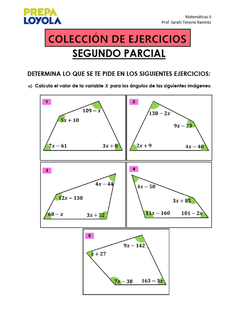 02 - Coleccion de Ejercicios - Segundo Parcial | PDF