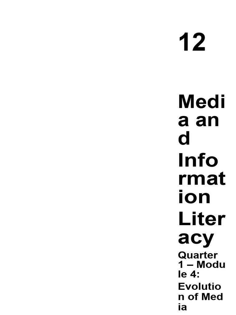 MIL Module 4 | PDF | Media (Communication) | Information