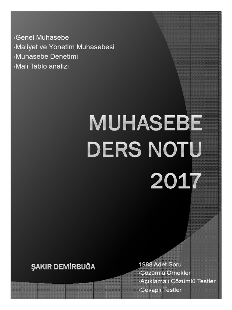 Muhasebe Ders Notu 2017 | PDF