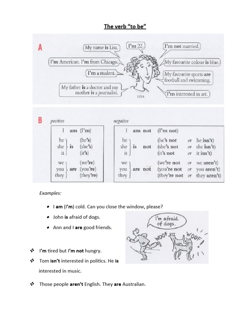 The Verb To Be To Have There Is Are | PDF