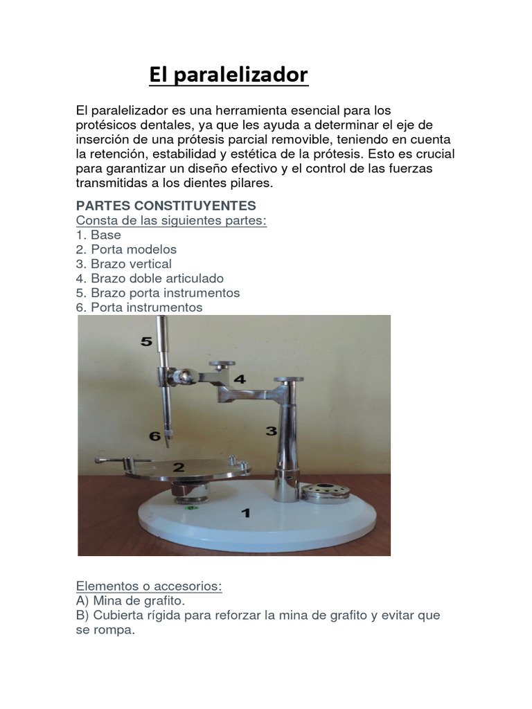 Paralelometro | PDF | Dentadura postiza | Ciencias fisicas