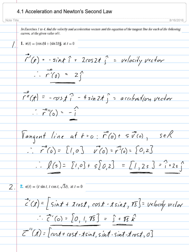 Chapter 4 Vector Valued Functions Pdf