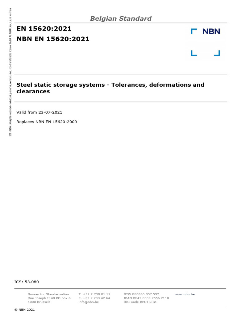 NBN - en - 15620 - 2021 (En) - 3 | PDF