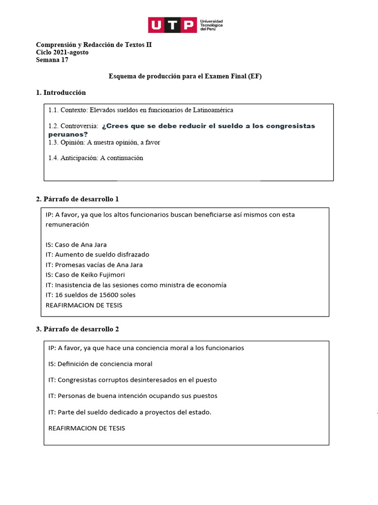 S17 - Formato para El Esquema de Producción | PDF S17 - Formato para El Esquema de Producción | PDF