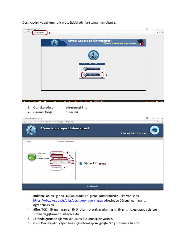 Ders Kayit Kilavuzu | PDF