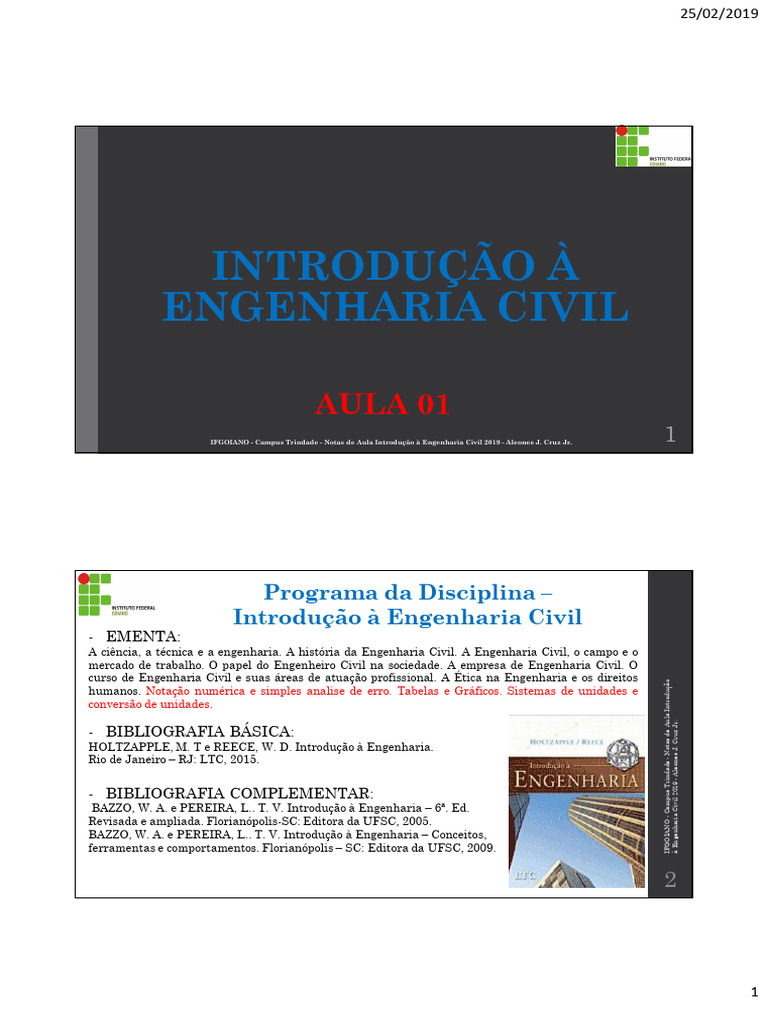 Aula 1 Iec Introdução A Engenharia Pdf Engenharia Engenharia
