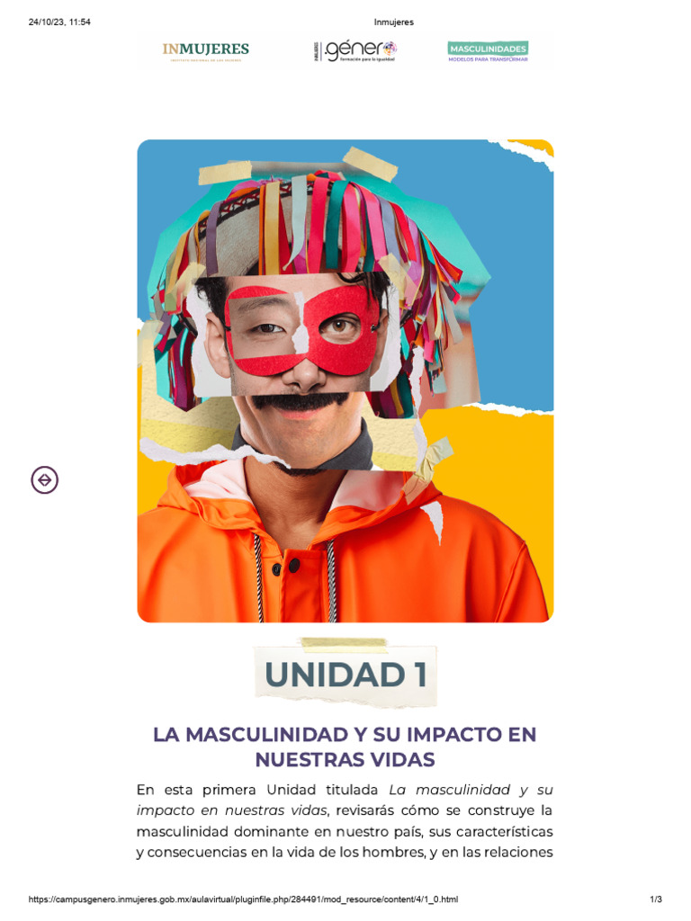 Unidad 1 Masculinidad | PDF | Masculinidad | Género