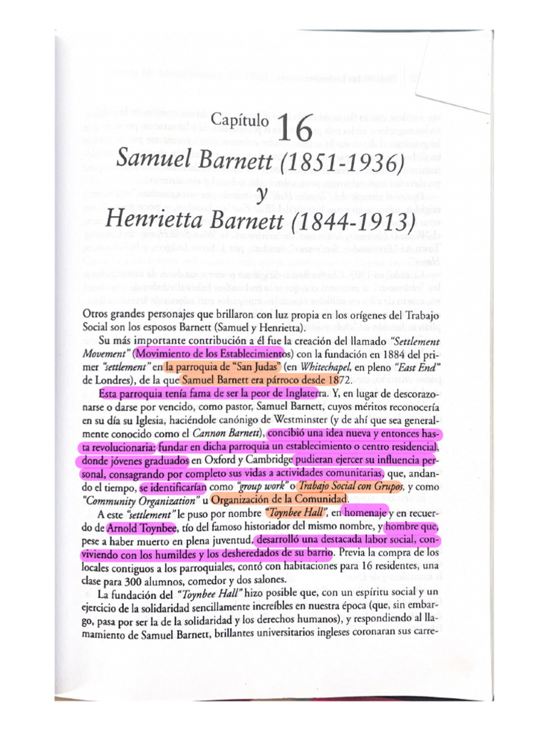 Samuel Barnett Y Henrietta Barnet | PDF