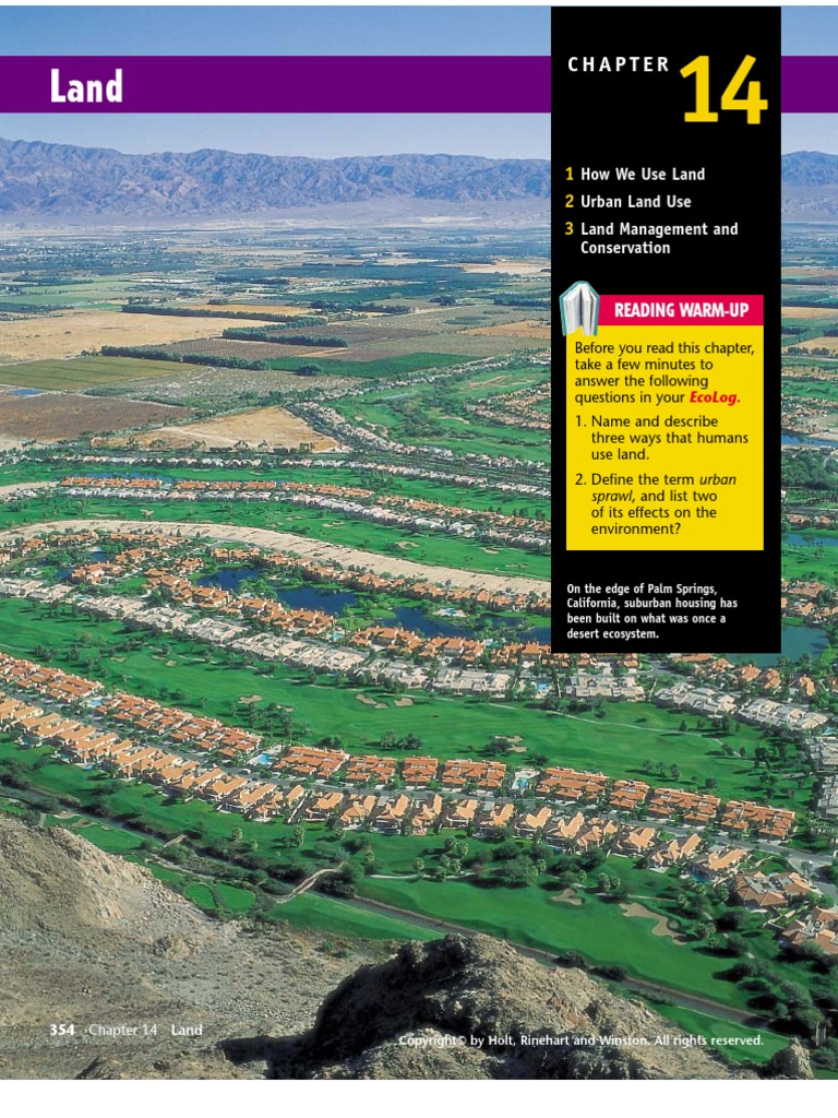 Reading Warm-Up: How We Use Land Urban Land Use Land Management and ...