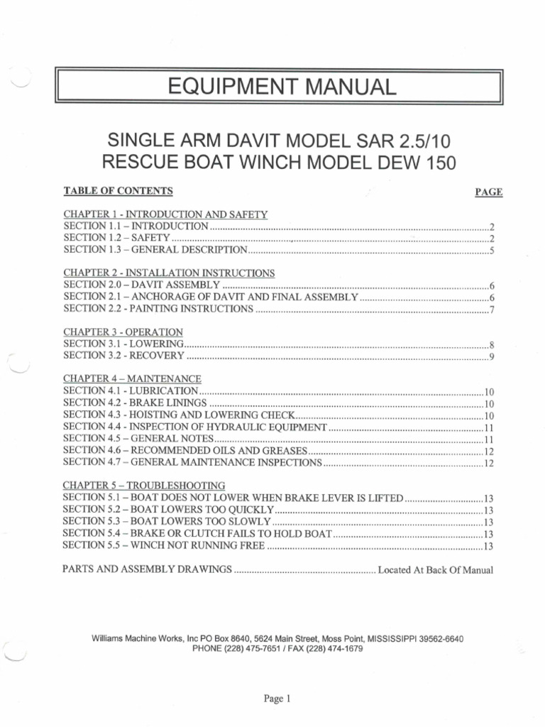 Manual de Mantenimiento Davit Bote Rescate14042018 | PDF