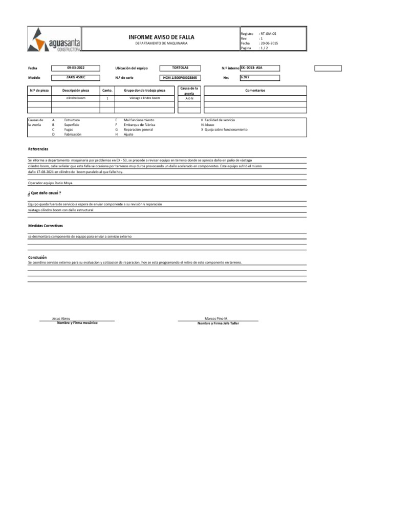 EX-0053 - Cilindro Boom 09-03-2022. | PDF EX-0053 - Cilindro Boom 09-03-2022. | PDF