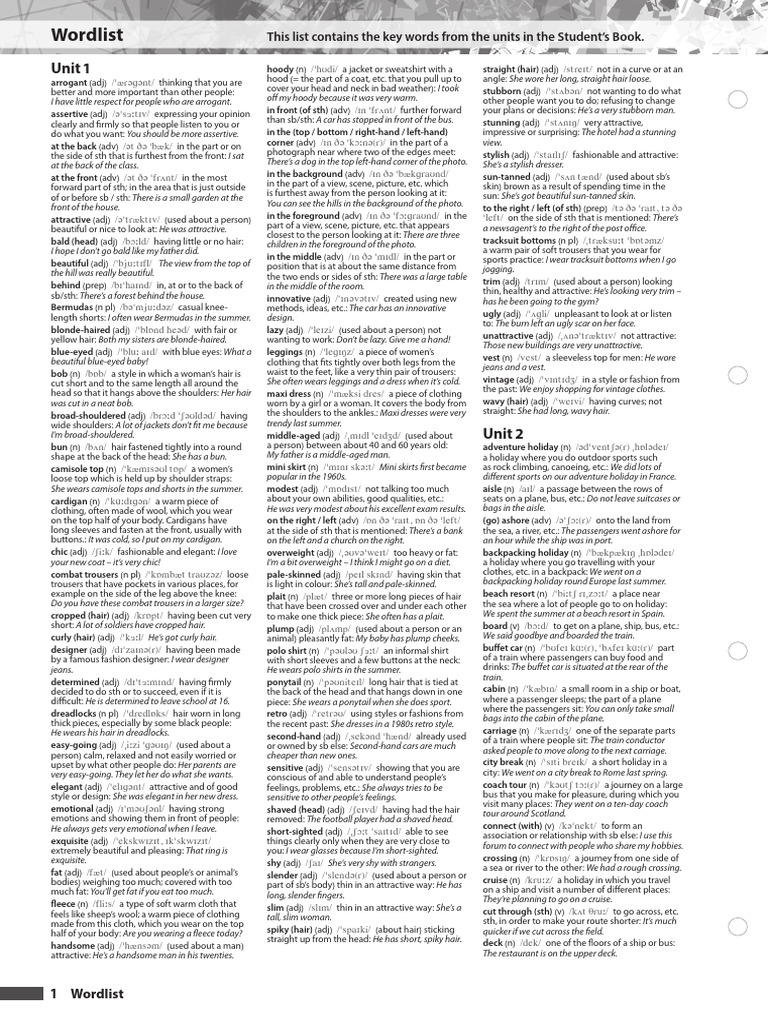 Insight Intermediate Wordlist | PDF