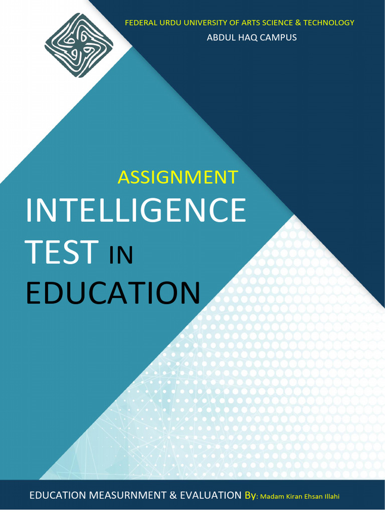 Intelligence Test | PDF