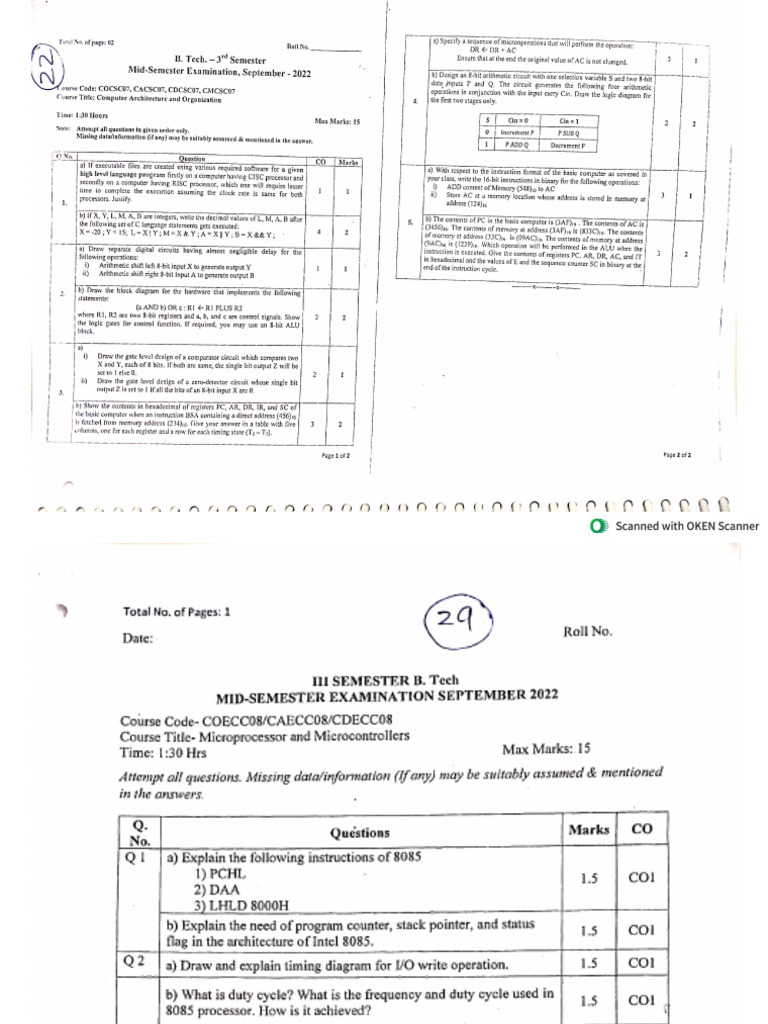 Btech 3rd Sem PYQs | PDF