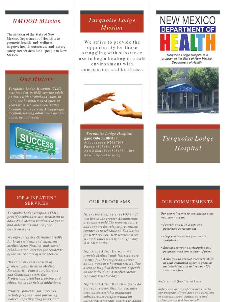 Turquoise Lodge Brochure 2020 | PDF | Drug Rehabilitation | Patient