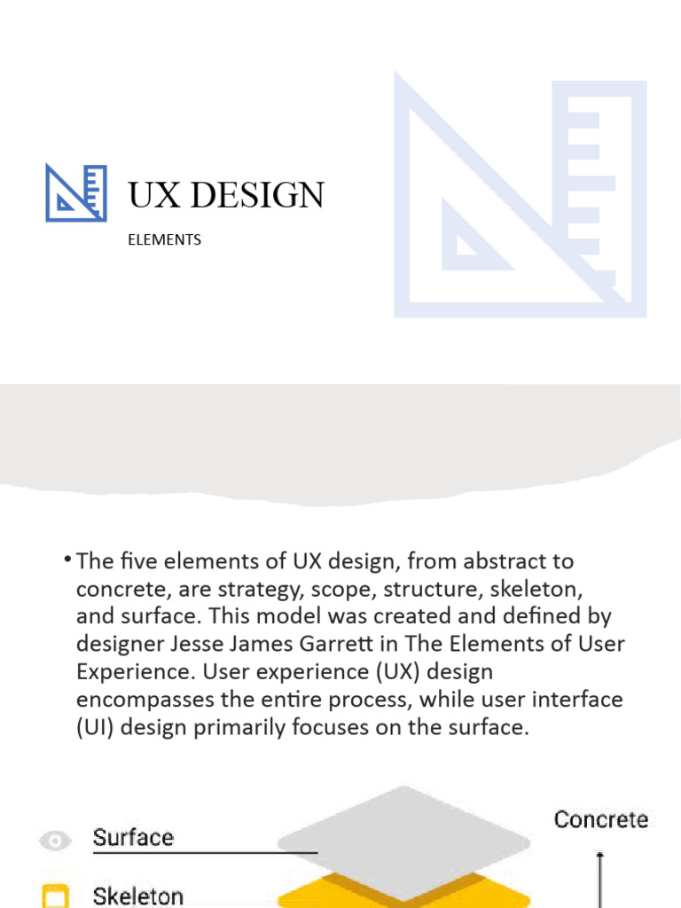 Ux Design - 5 Elements | PDF