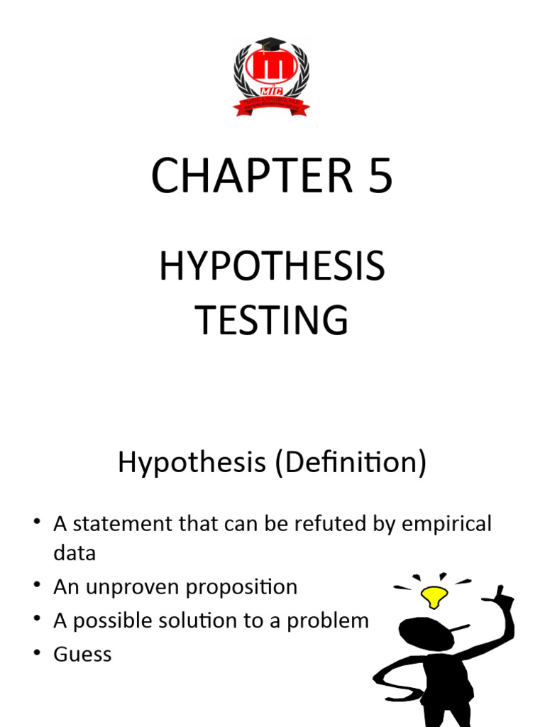 Chapter 5 Hypothesis Testing | PDF | Chi Squared Test | Statistical ... Chapter 5 Hypothesis Testing | PDF | Chi Squared Test | Statistical ...