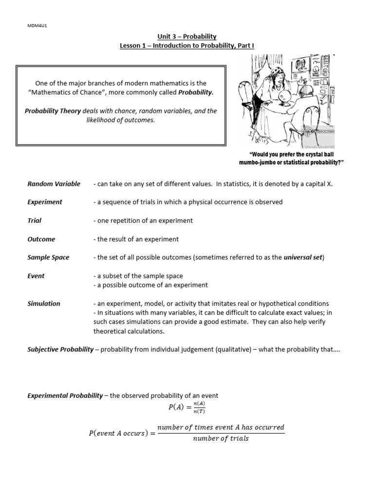 1 - Introduction To Probability | PDF