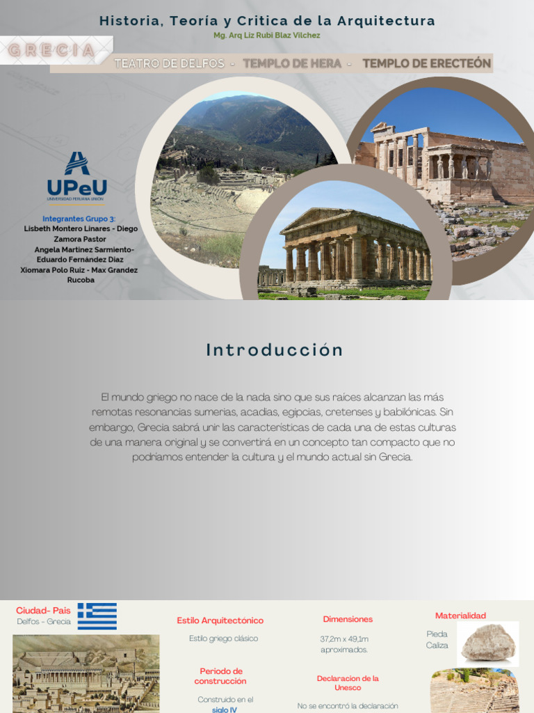 Grecia - Grupo3 | Descargar gratis PDF | templo | Antigua Grecia