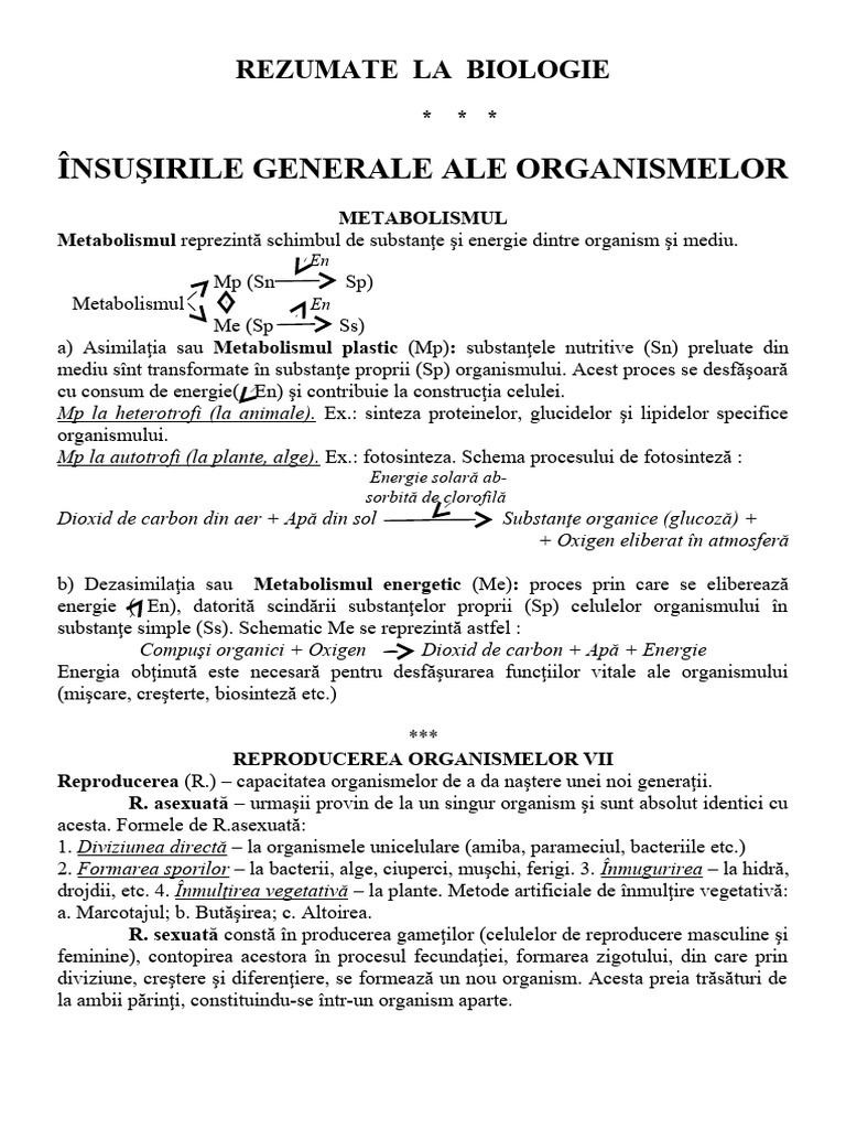 Rezumate. Clasa 10 | PDF