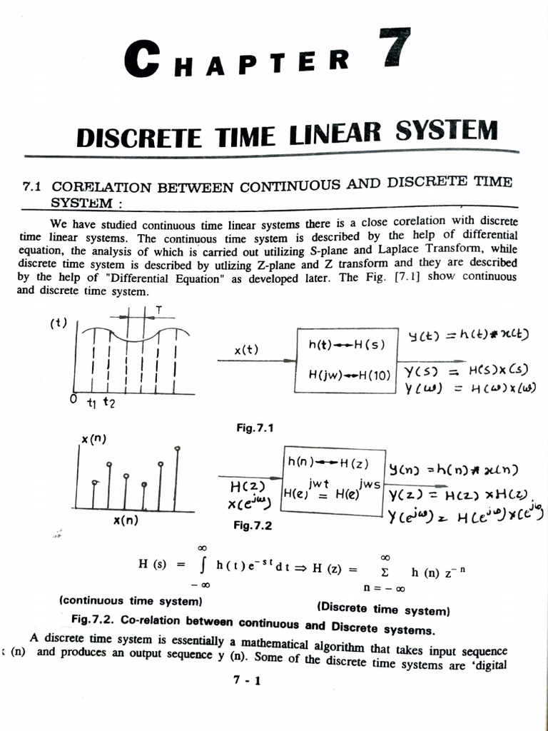Discrete Time Linear Systems | PDF | Equations | Discrete Time And Continuous Time