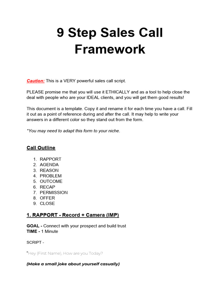 Video Editing Sales Script | PDF