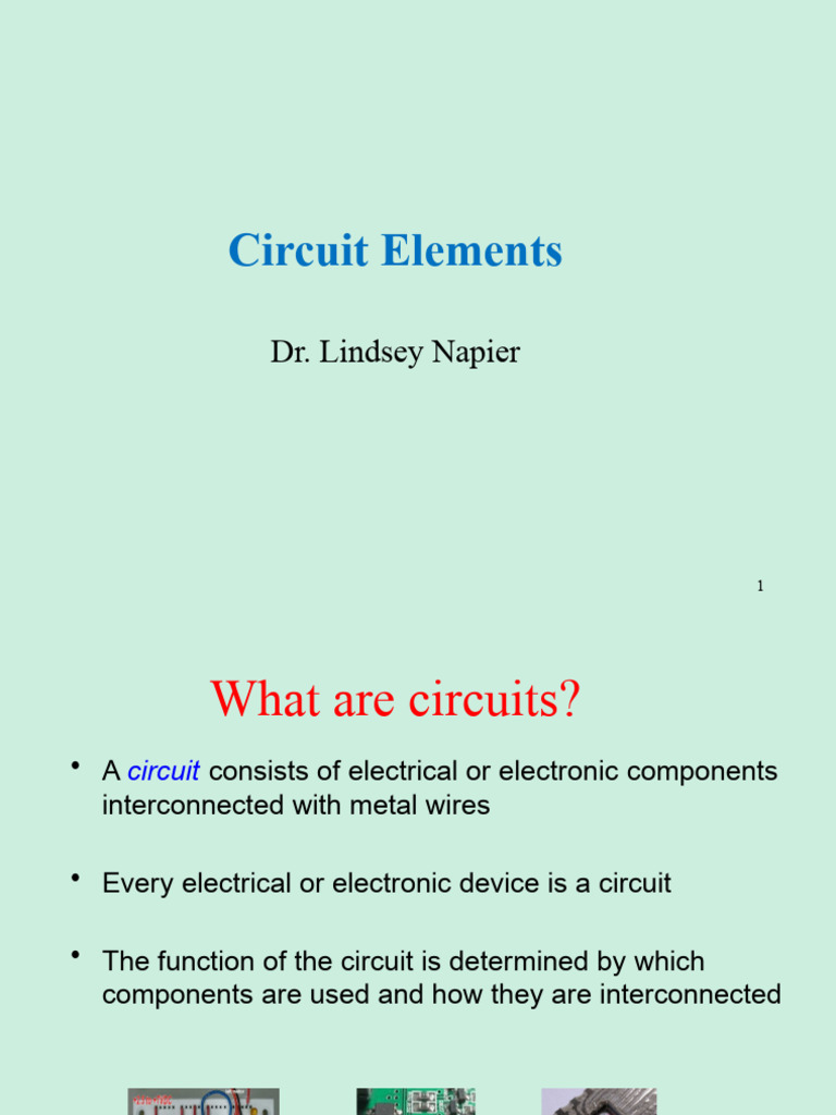 Lecture 1-Circuit Elements | PDF | Electronic Circuits | Voltage