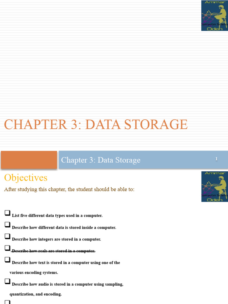Chapter 3 Data Storage | PDF | Data Compression | Digital Image