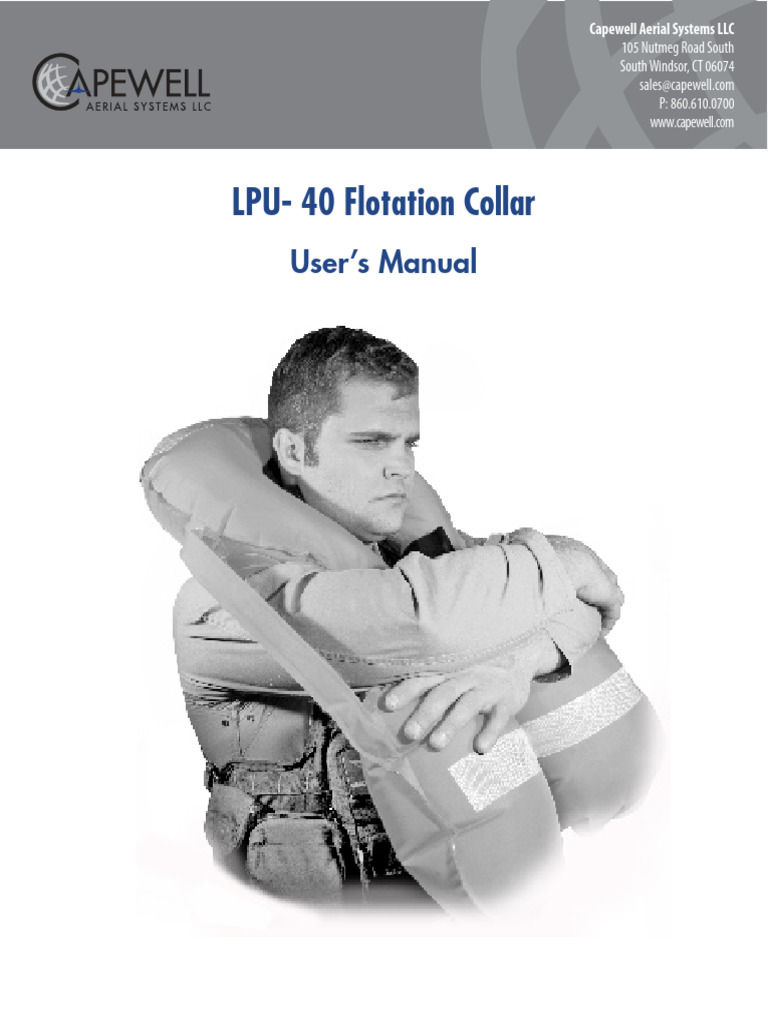 Lpu 40 Flotation Collar User Manual | PDF | Leak | Manufactured Goods