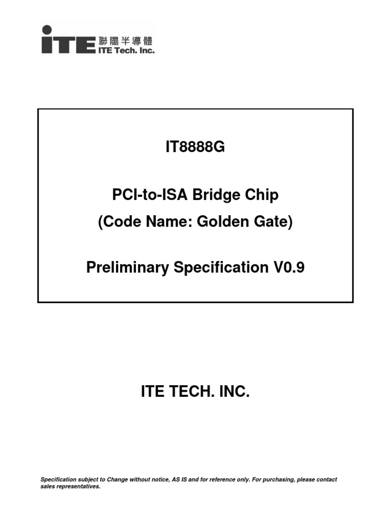 It8888g V0.9 05162005 | PDF | Input/Output | Information And ...
