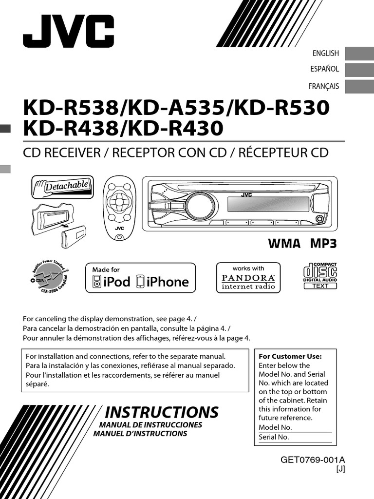 JVC CD Receiver User Manual | PDF | I Pod | Equalization (Audio)