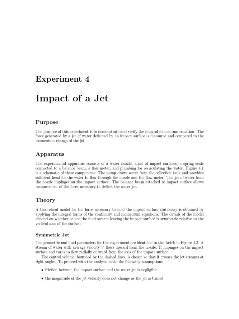 Impact of A Jet: Experiment 4 | PDF