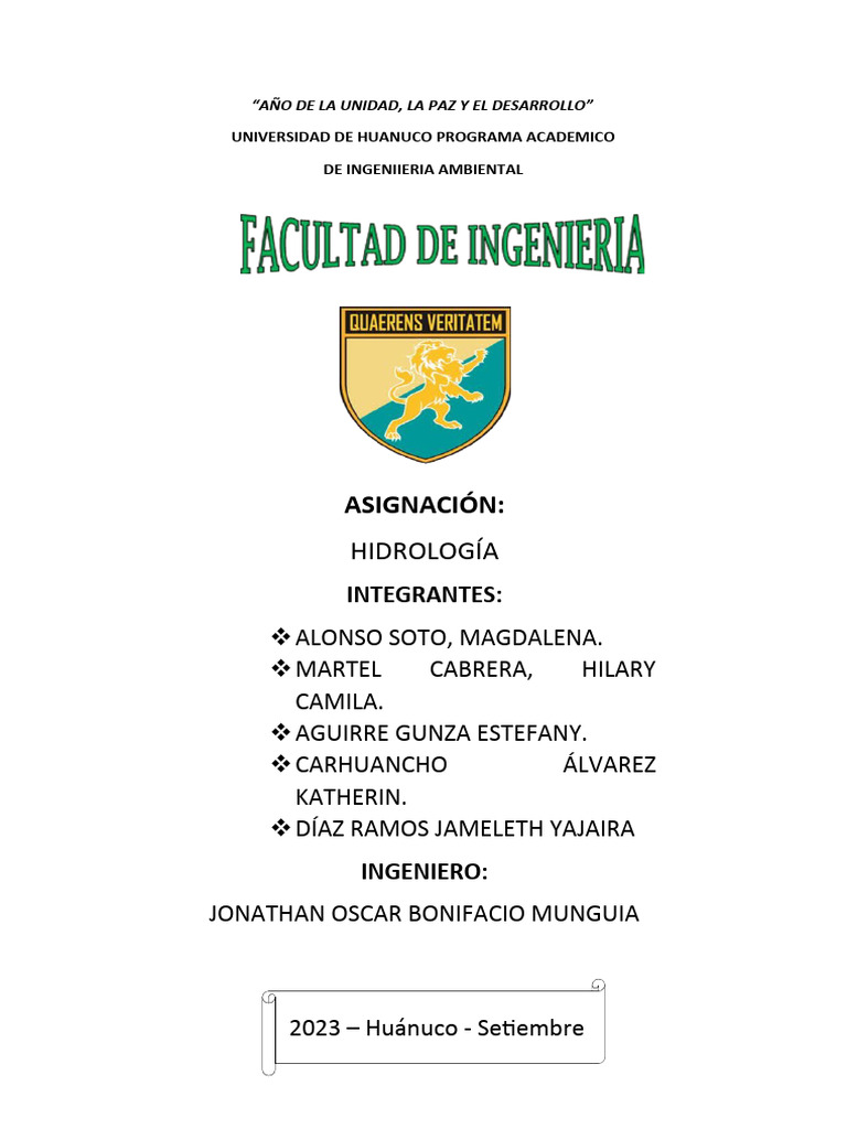 Hidro Tarea 2 | PDF | Descarga (hidrología) | Geografía Física