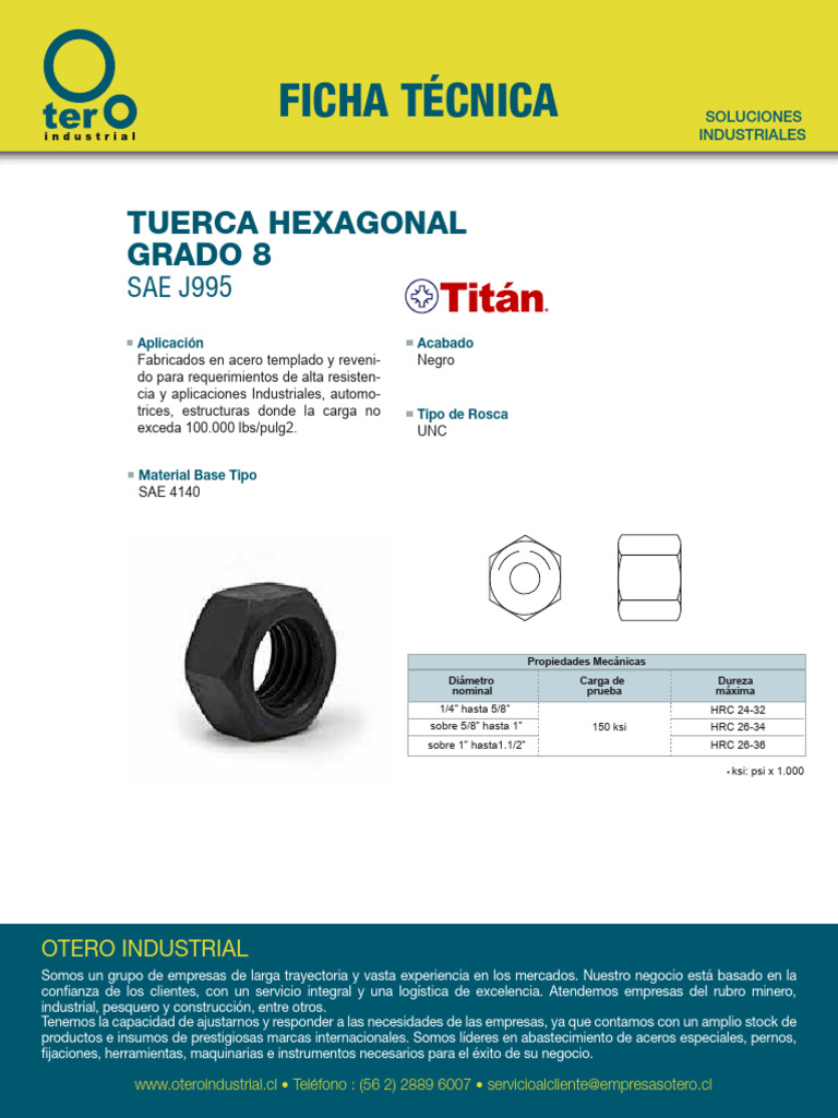 Tuerca Hex g8 | PDF
