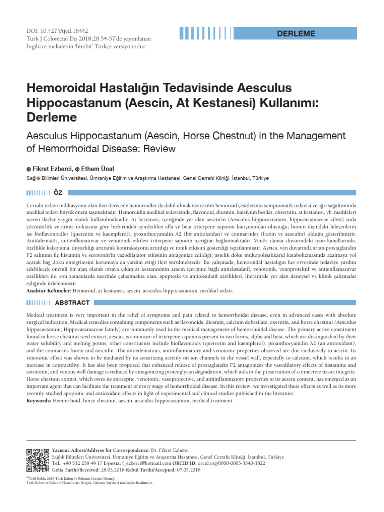 Hemoroidal Hastaligin Tedavisi | PDF