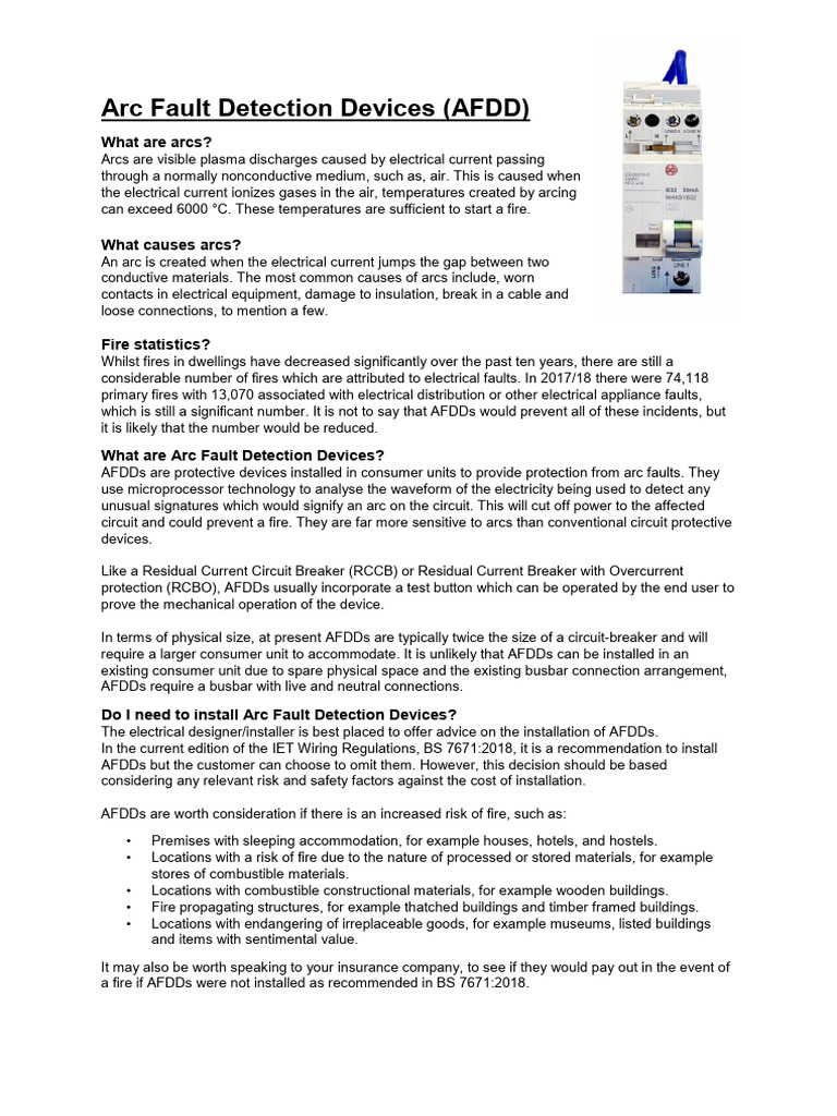 Artigo - AFDD | PDF | Electric Arc | Electric Power