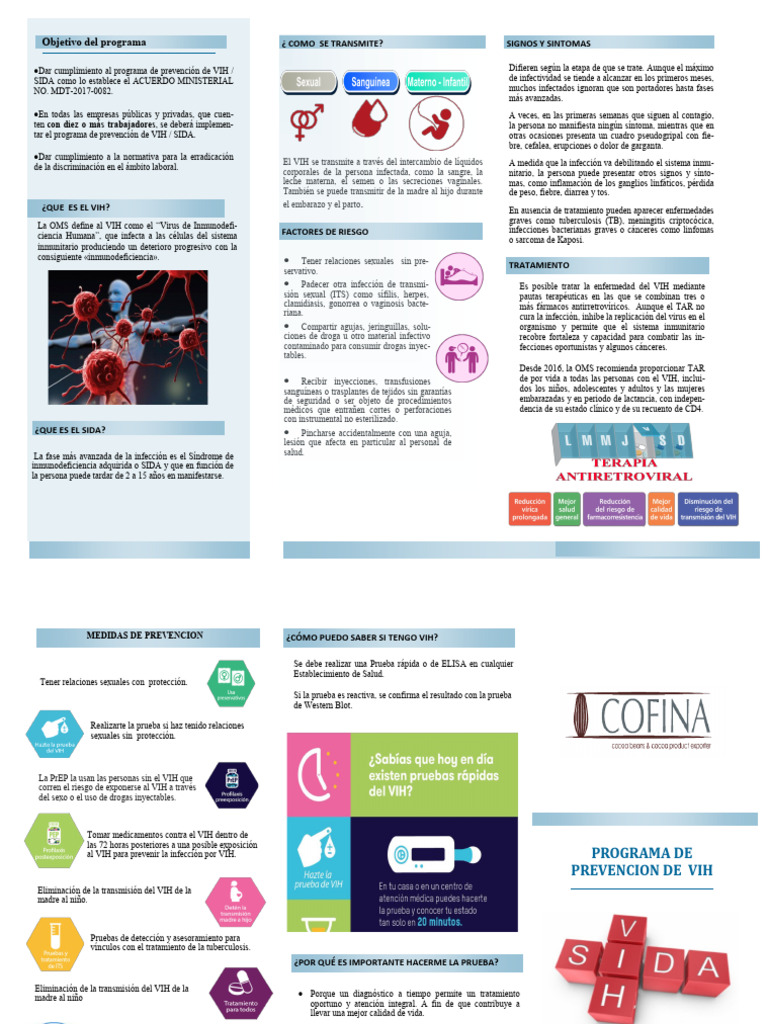 Triptico Prevencion Del Vih | PDF