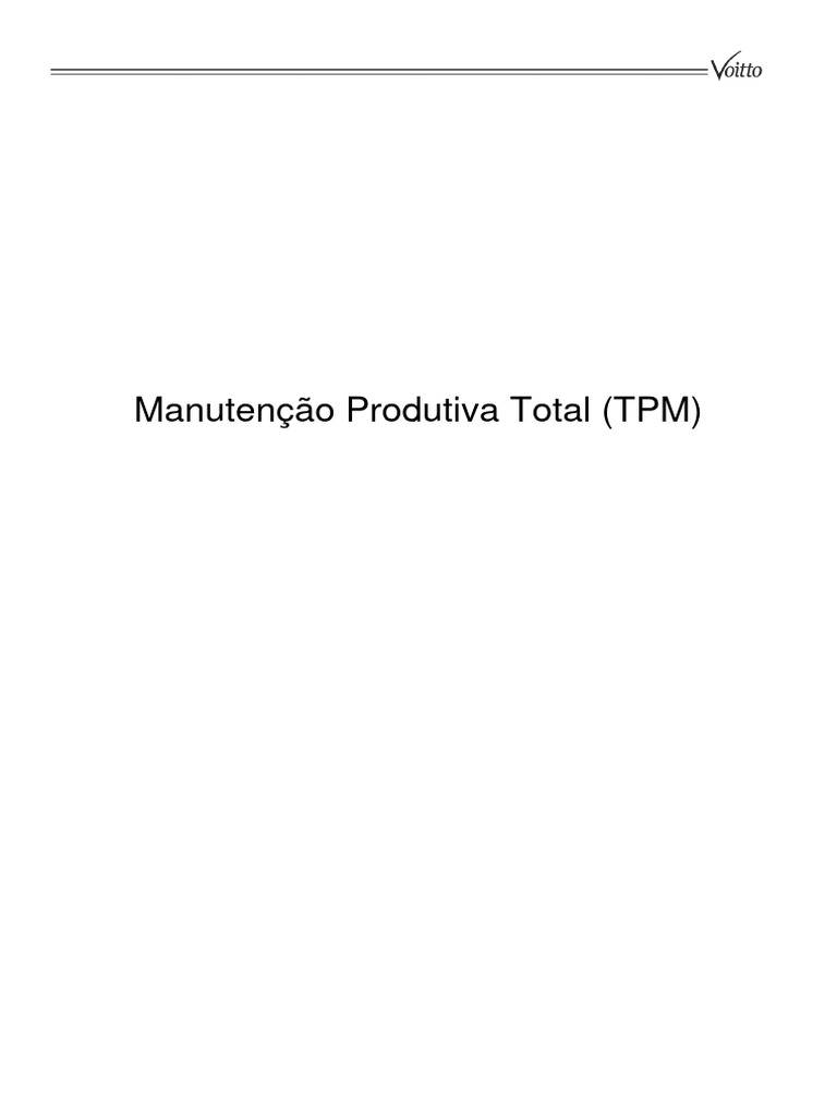 Apostila TPM | PDF | Qualidade (negócios) | Tempo