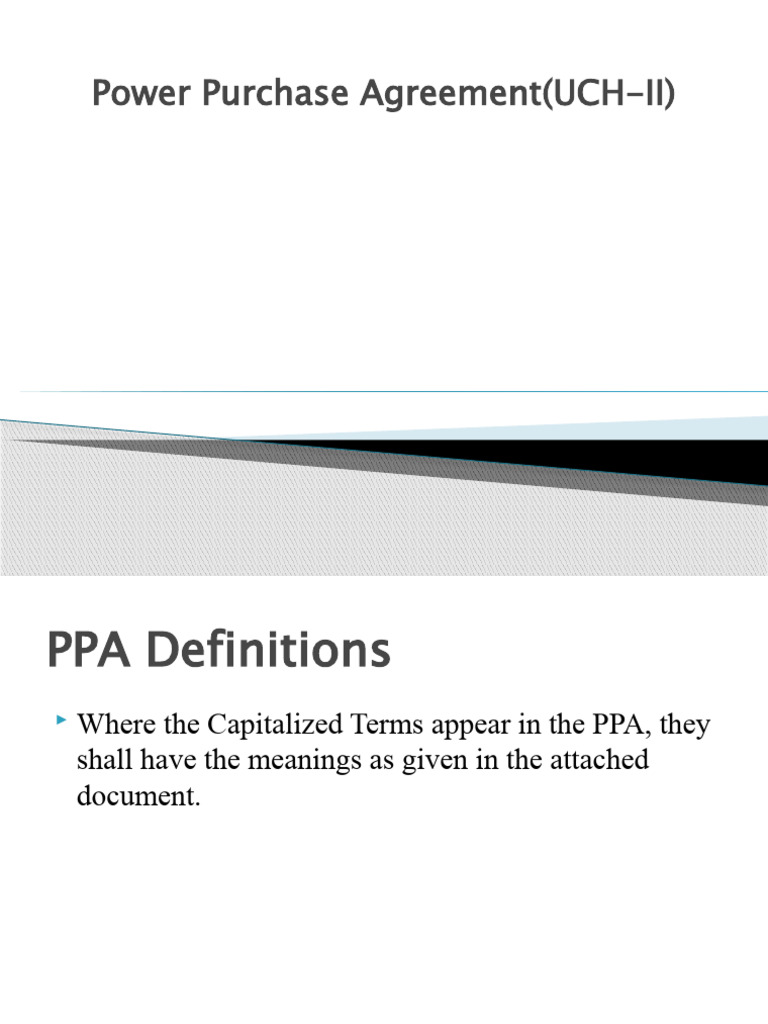 Power Purchase Agreement Uch | PDF | Electrical Grid | Electrical ...