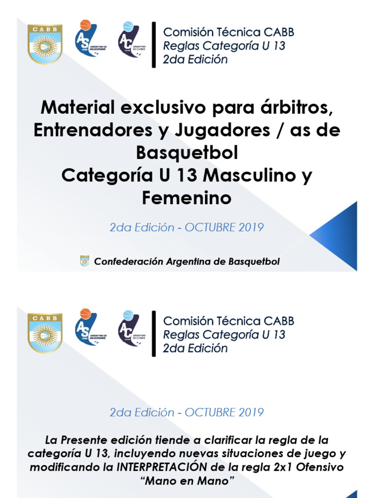3 - Reglas U 13 CABB 2da Edicion | PDF