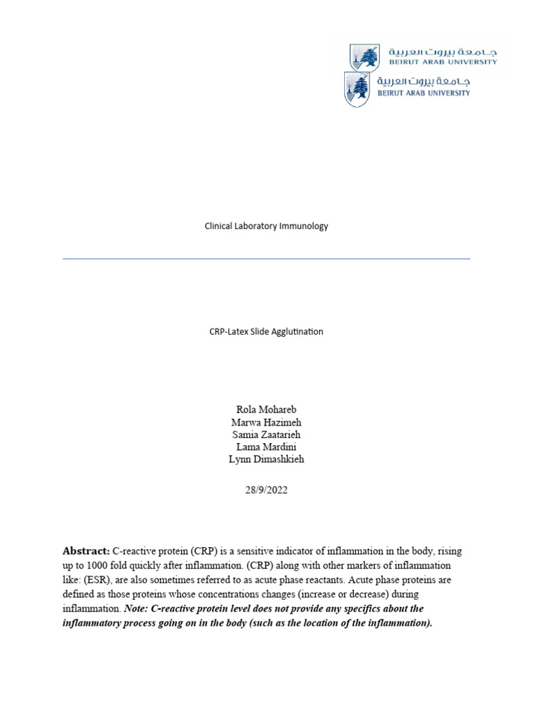 Immuno Lab Report 2 | PDF