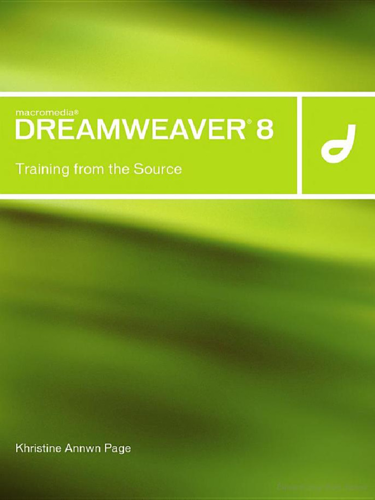 Macromedia Dreamweaver 8 - Training From The Source Par Khristine Annwn ...