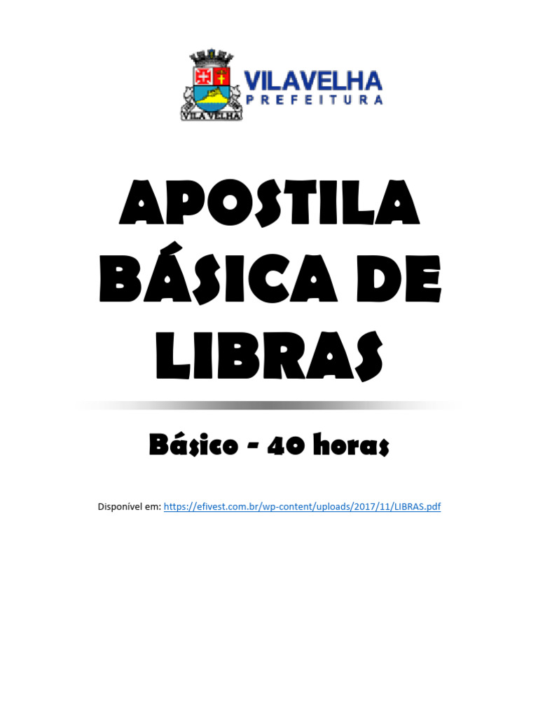 Pmvv-Apostila Curso Libras | PDF | Surdez