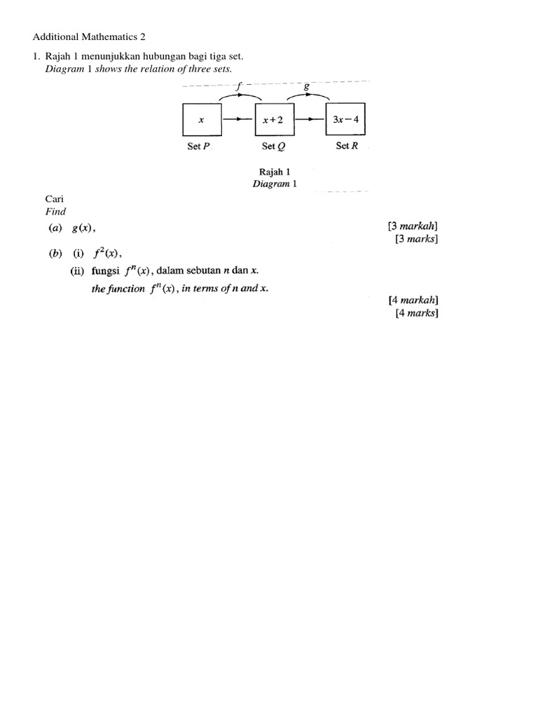 Additional Mathematics Revision Pdf