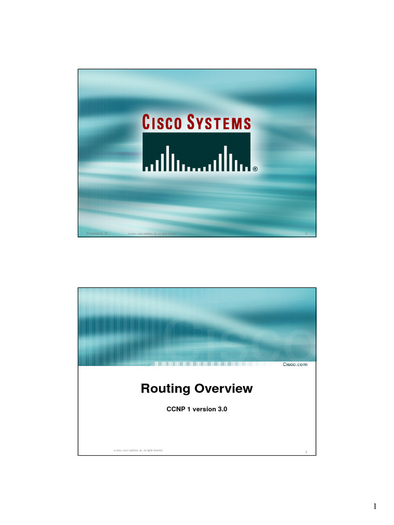 Routing Overview Pdf Routing Ip Address