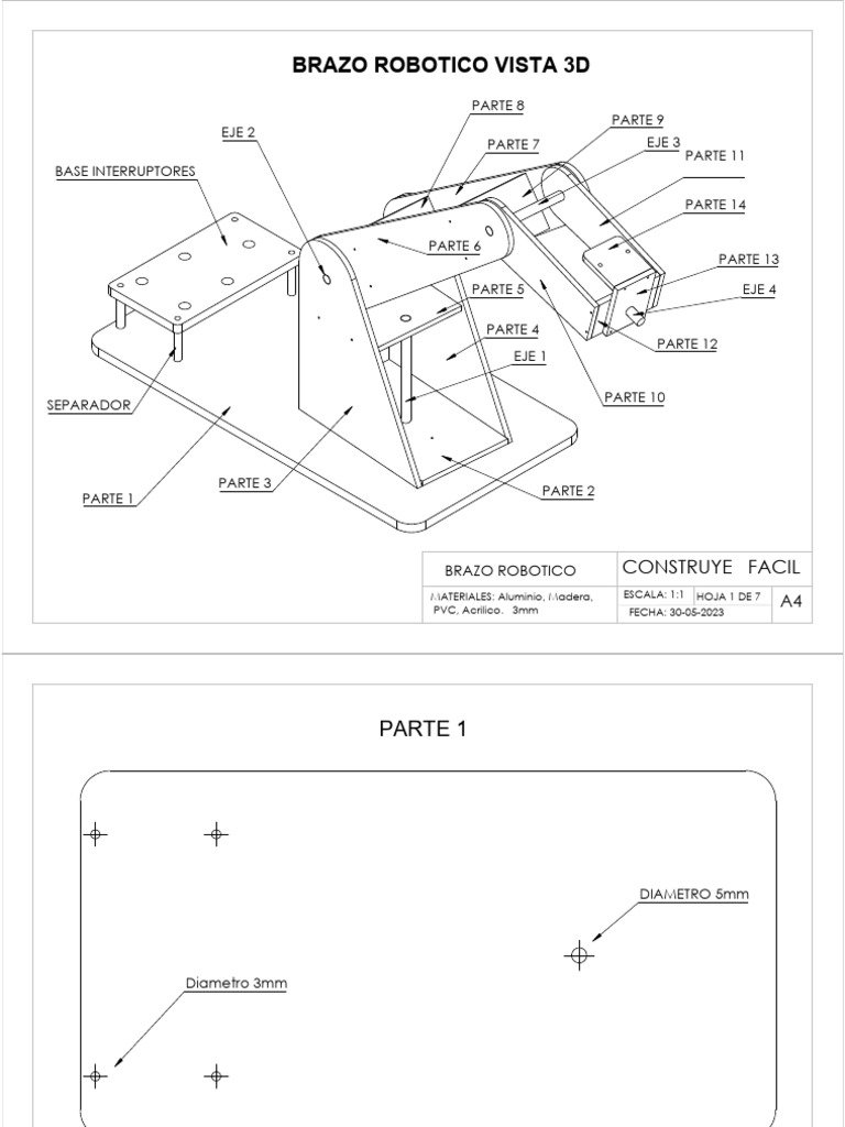 PLANOS En3d BRAZO ROB | PDF