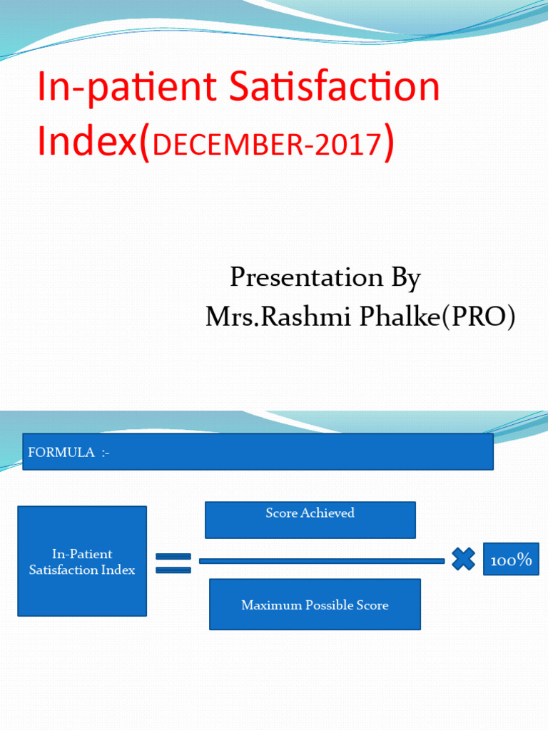In Patient Satisfaction Index-December | PDF