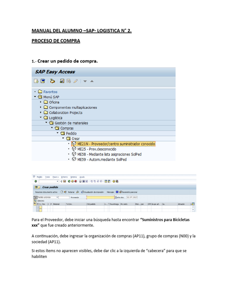 Manual Del Alumno Sap Logistica #2 | PDF | Logística | Factura