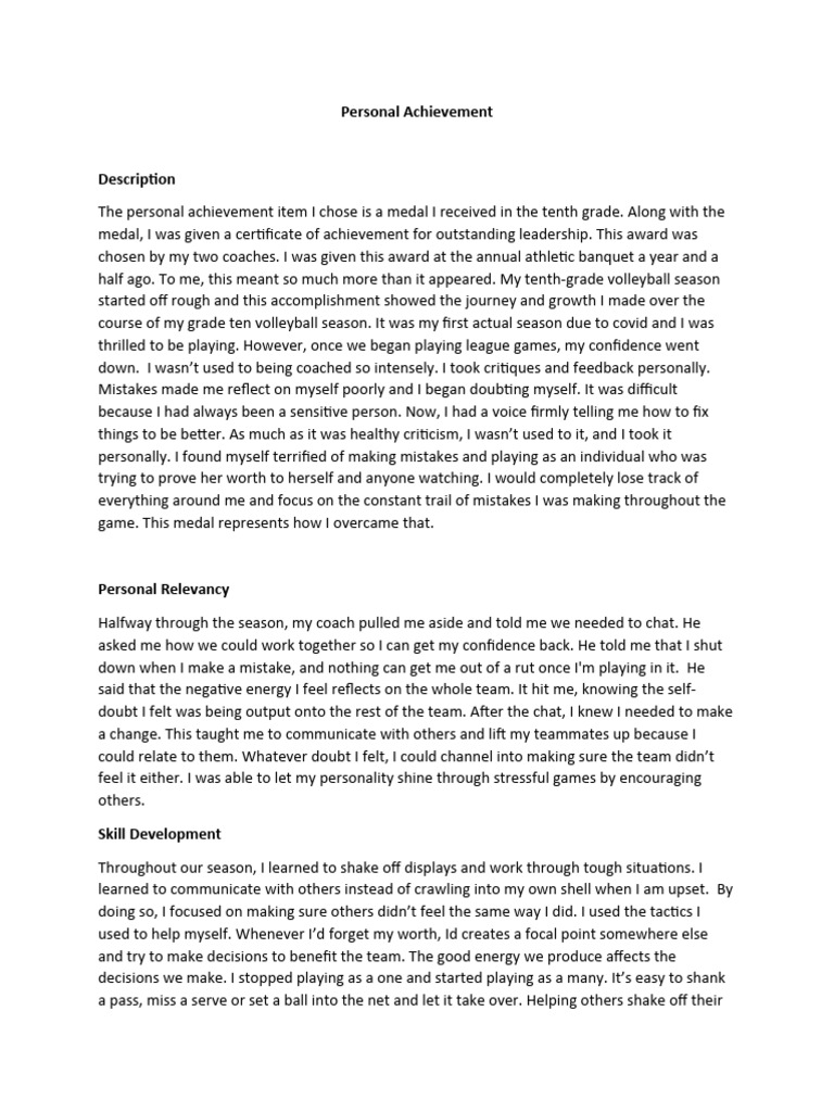Teen Athlete's Leadership Journey | PDF
